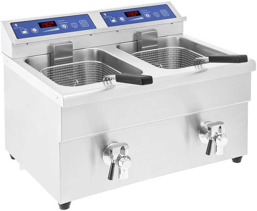 Dviguba indukcinė gruzdintuvė gruzdintuvė 7000W 230V Royal Catering 2x ...