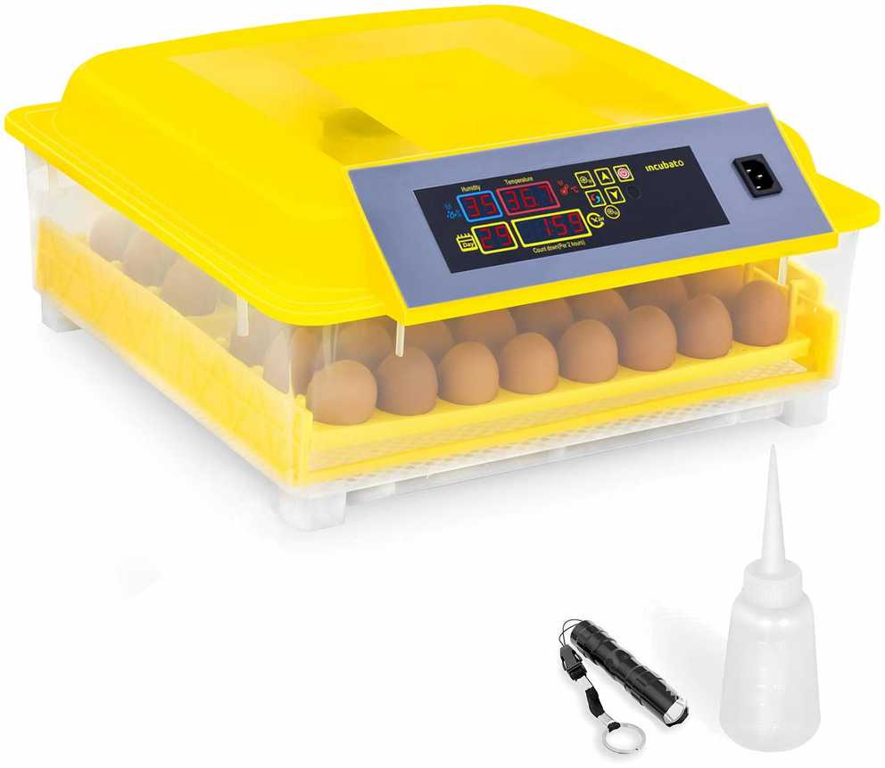 Incubato Inkubatorius perinti 48 kiaušinius + ovoskopas 100W, modelis ...