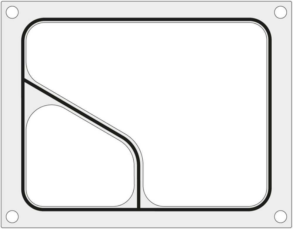 Matricos forma Hendi dvidaliams COLT 227x178 mm padėklams, modelis ...