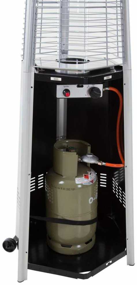 MEVA Lampa grzejnik promiennik gazowy tarasowy sodo na gaz LPG 12,5 kW HEXAGON, modelis ...