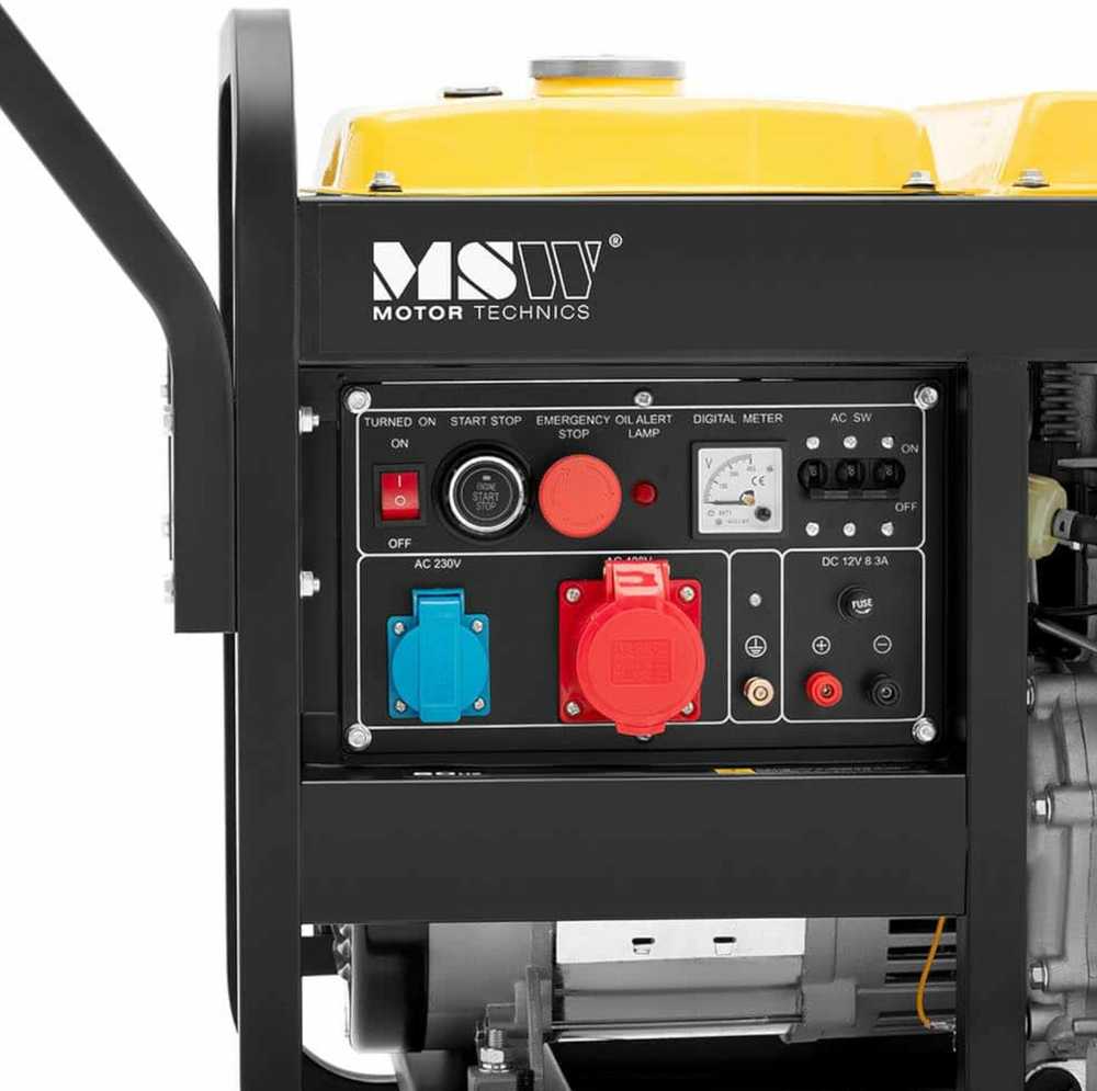 MSW generatorius generator prądu Diesel 12.5 l 230 / 400 V 7500 W AVR ...