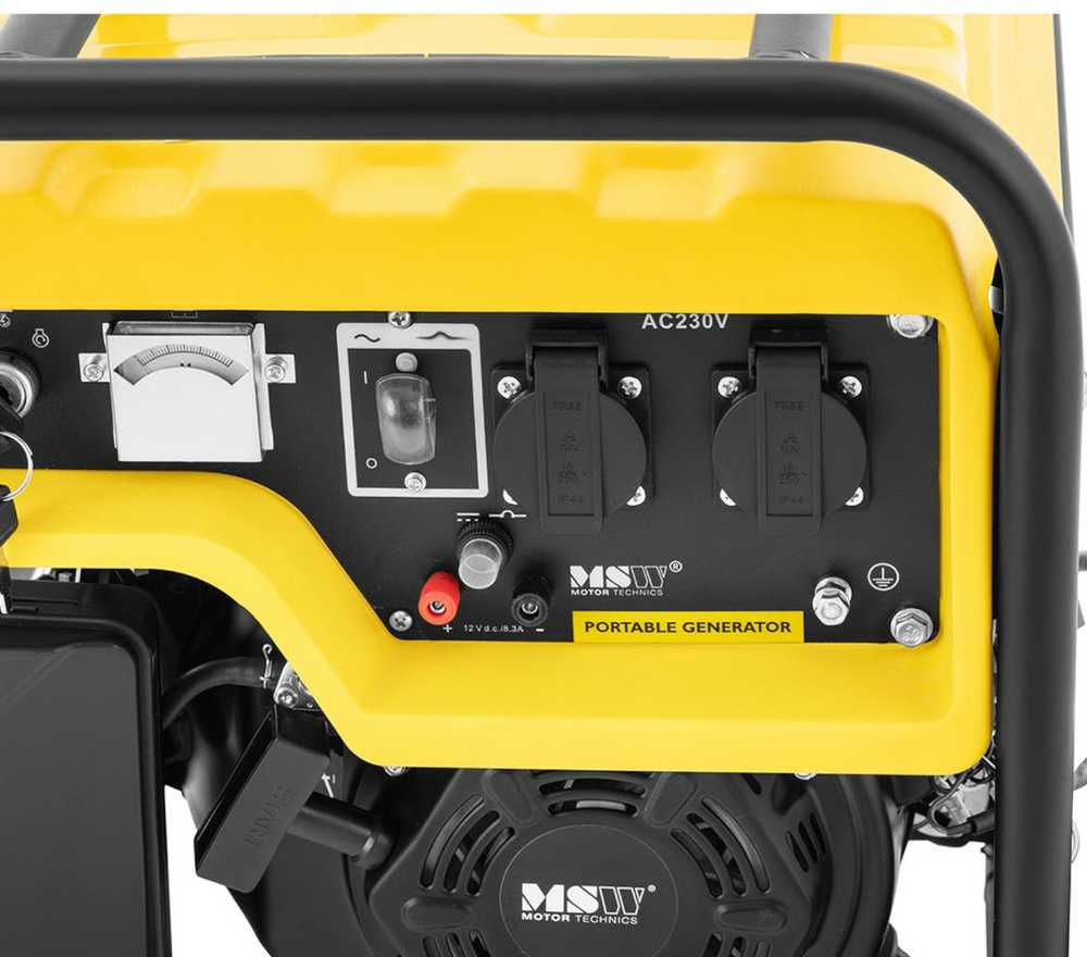MSW Mobilus generatorius su starteriu AC 230V / DC 12V 2700W, modelis ...