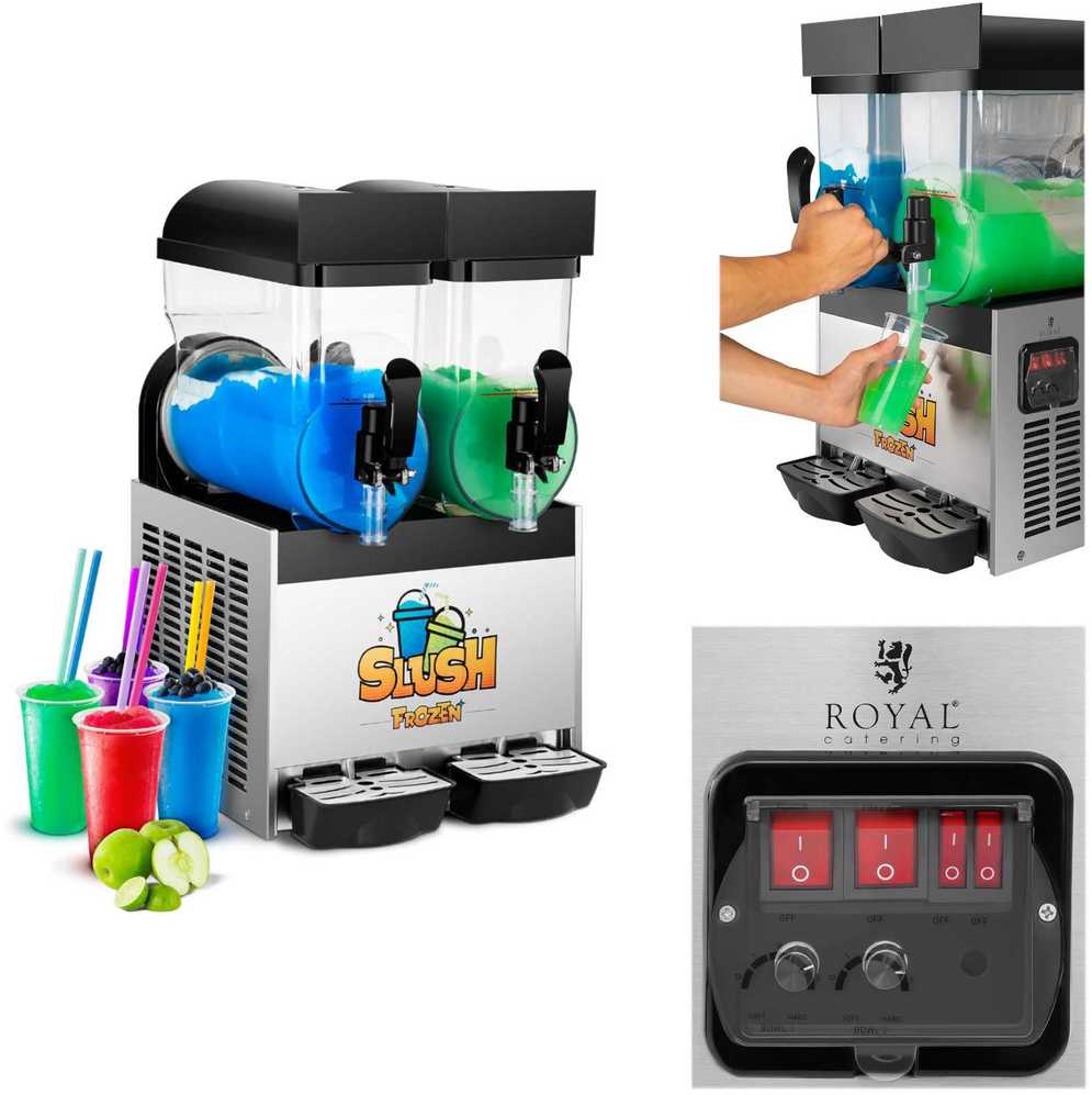 Šaldytuvas Royal Catering Granitor dozatorius, dvigubas granito gėrimo aparatas, 2x 15L, modelis ...