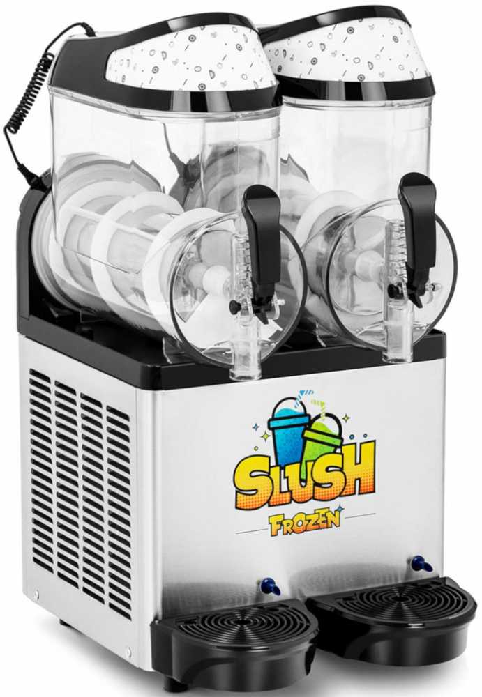 Royal Catering Granitor gėrimų aparatas slush šerbetas kokteiliai dvigubas 600 W 2 x 10 l ...