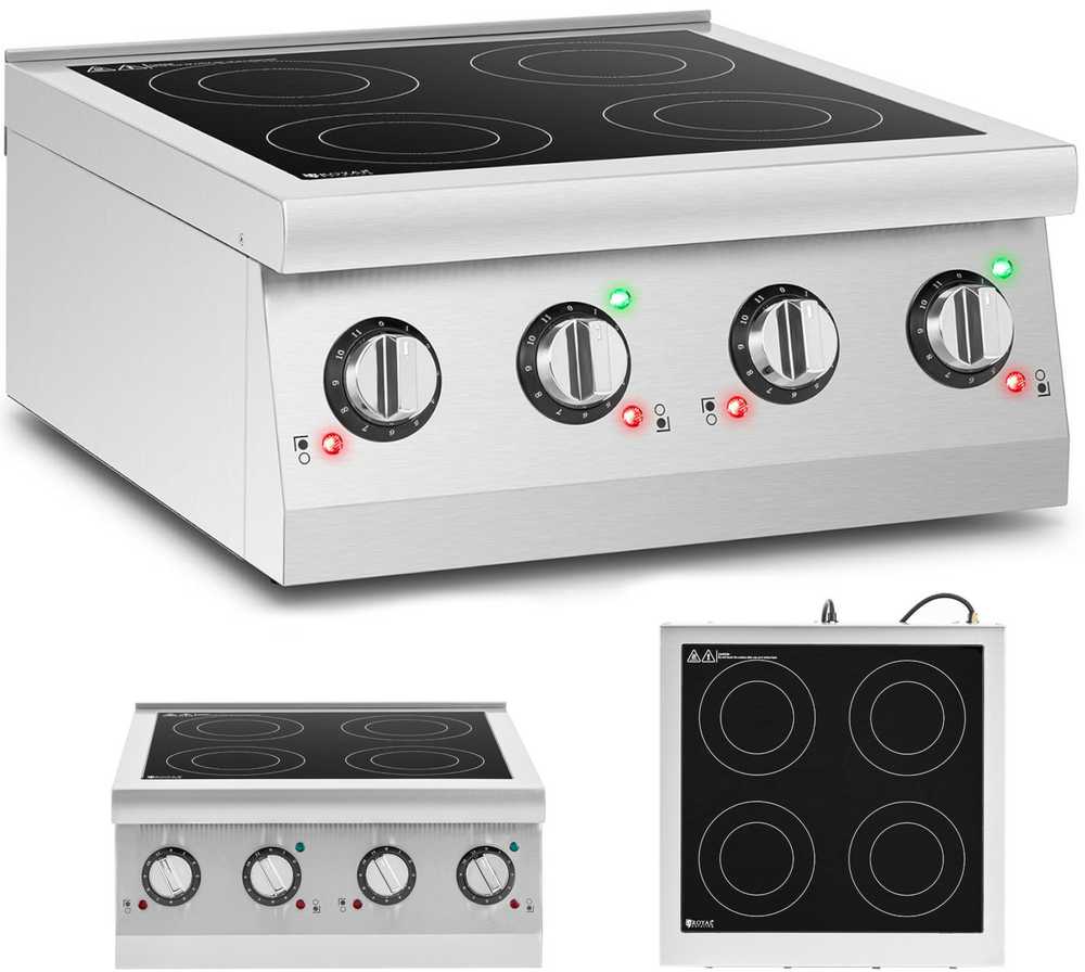 Royal Catering 4 degiklių reguliuojama indukcinė viryklė, 6000 W ...
