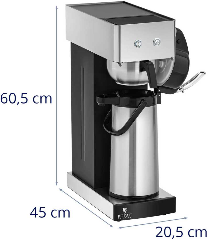Royal Catering Gastronomy lašelinis kavos aparatas su termosu 2,2l ...