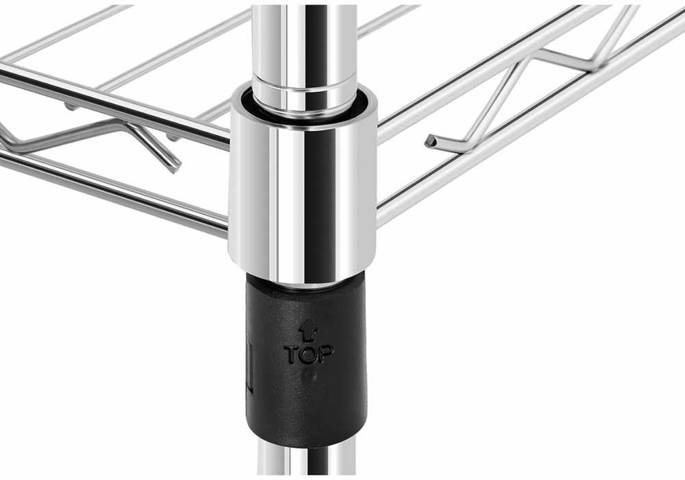 Royal Catering Chromuota dirbtuvių lentyna, 4 vielos lentynos, iki 1 t 1000 kg, 90x45x180 cm ...