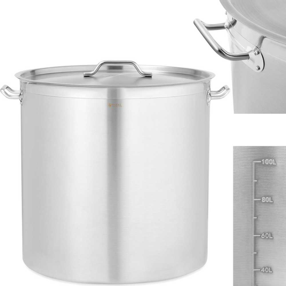 Royal Catering Plieninis puodas su matavimo puodelio dangteliu ...