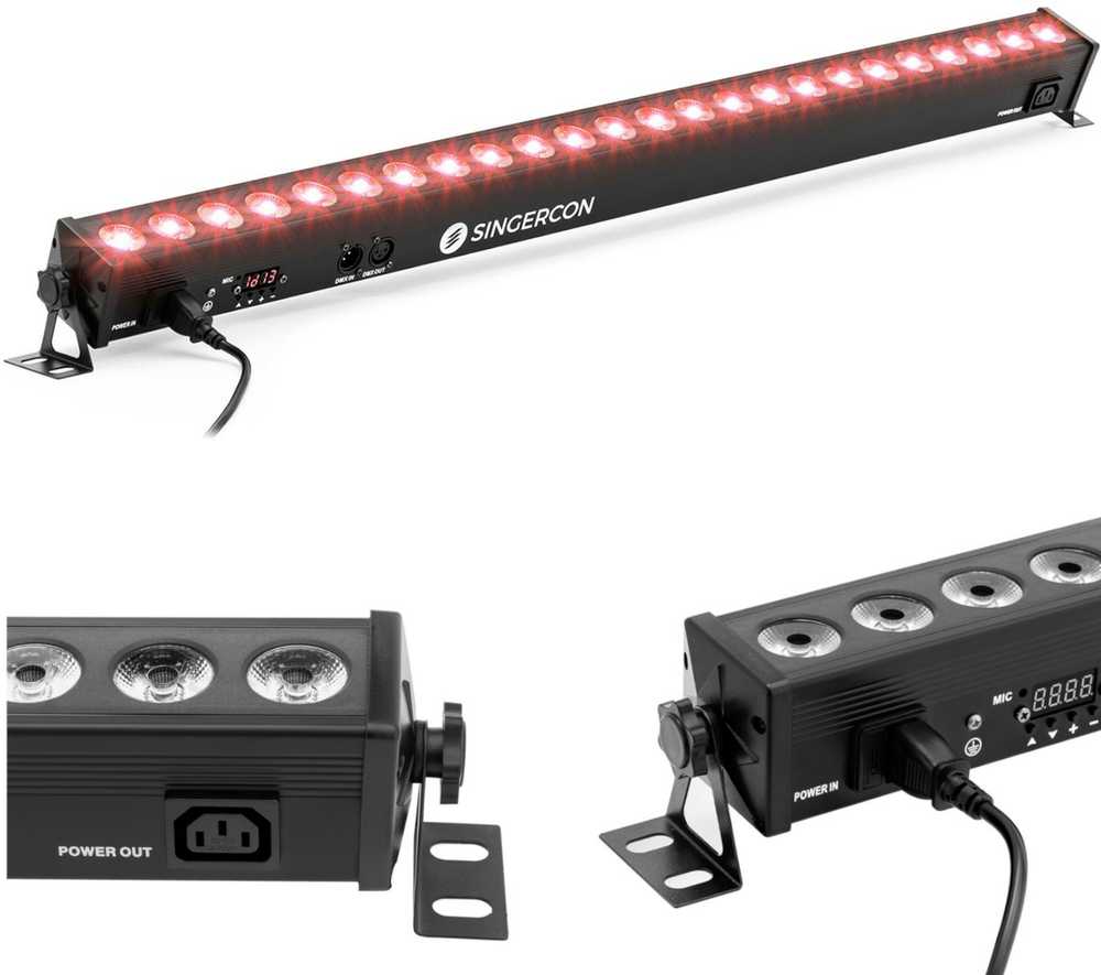 Singercon Listwa oświetleniowa 24x LED estradowa sceniczna RGB 4-80W ...