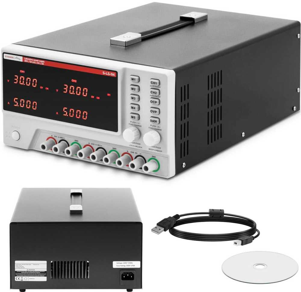 Stamos Soldering Maitinimo šaltinis laboratoryjny serwisowy 0-30 V 0-5 ...