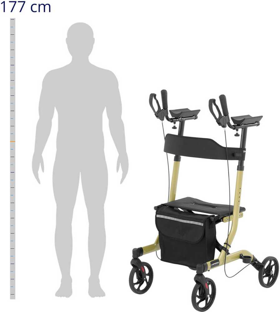 Uniprodo Balkonik chodzik czterokołowy składany dla seniora su ...