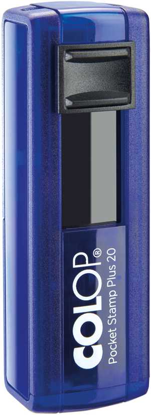 Kišeninis antspaudas COLOP 20 NEW, mėlynas korpusas, bespalvė pagalvėlė ...