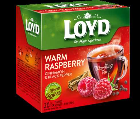 Žolelių ir vaisių arbata LOYD, aviečių, cinamono ir juodųjų pipirų ...