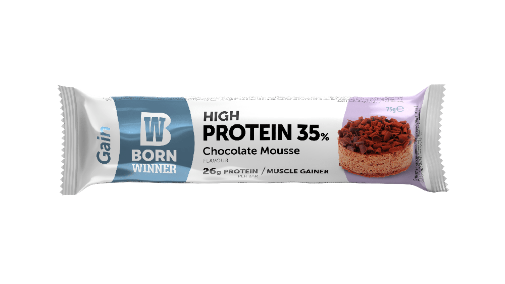 Born Winner BW Gain protein bar Choco Mousse 75 gr, žema kaina | Varle.lt