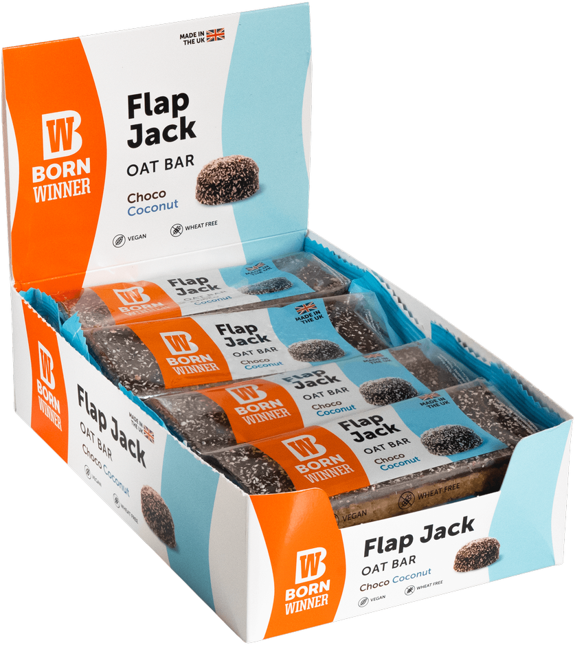 Born Winner Flapjack Choco Coconut 12vnt x100g, žema kaina | Varle.lt