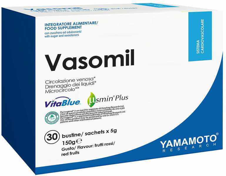 Yamamoto Nutrition Yamamoto Vasomil 30 pak. (venų kraujotakai), žema ...