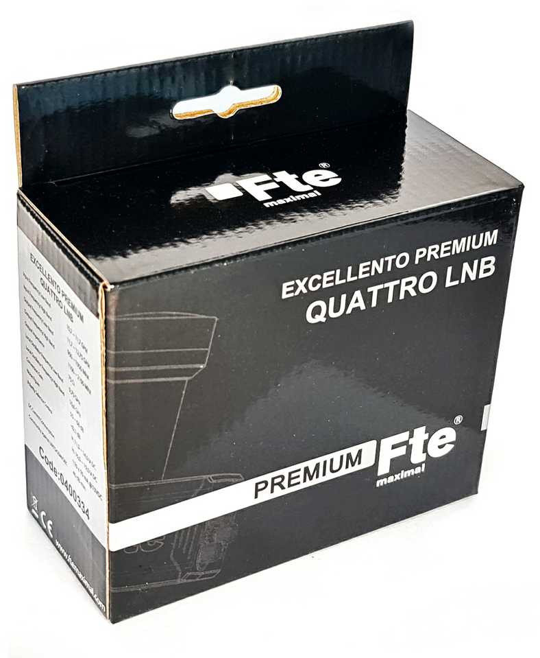 FTE Konwerter Quattro FTE eXcellento HD Juodas 0,1dB, modelis - 20709 ...