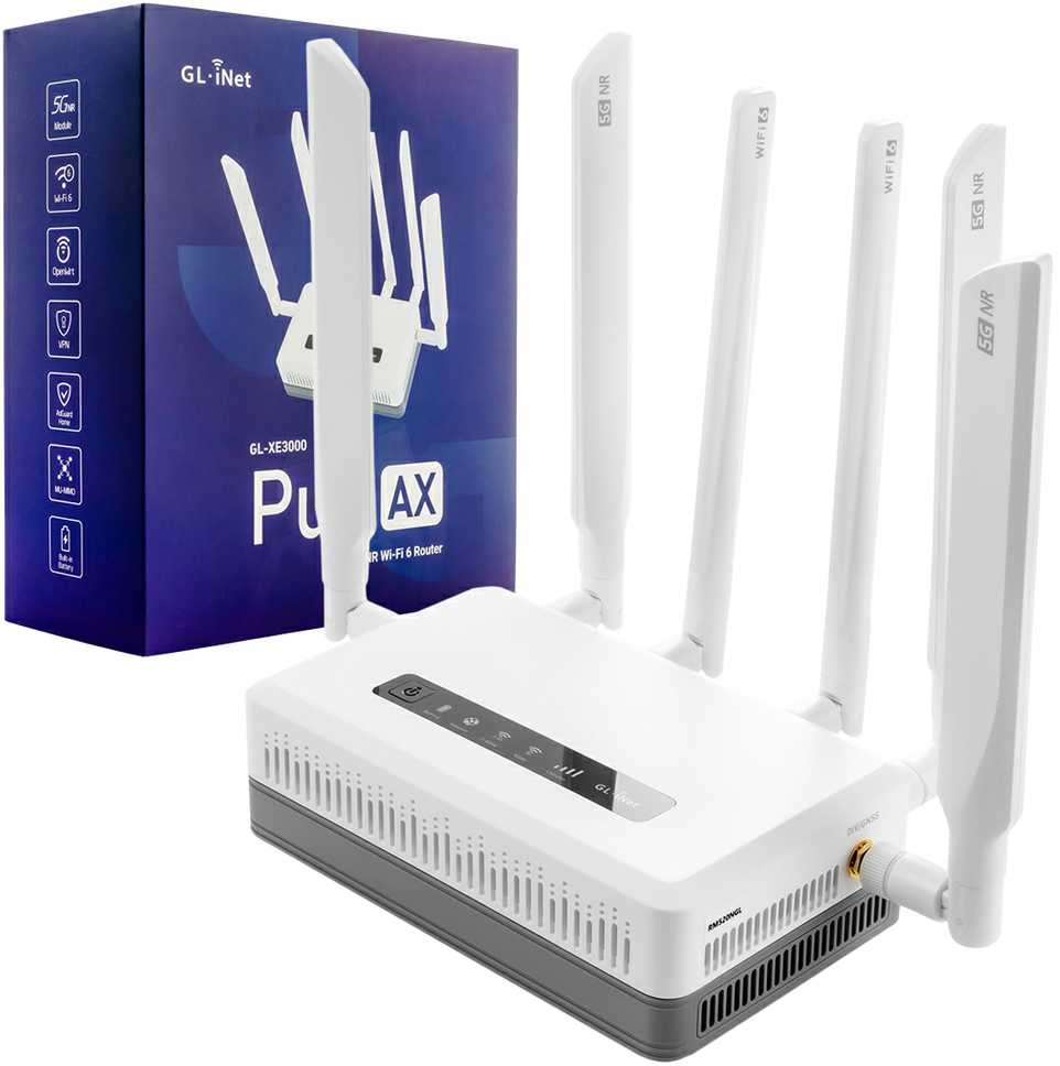 Gl Inet Maršrutizatorius 5G Wi-Fi 6 AX3000 su baterią GL-XE3000 ...
