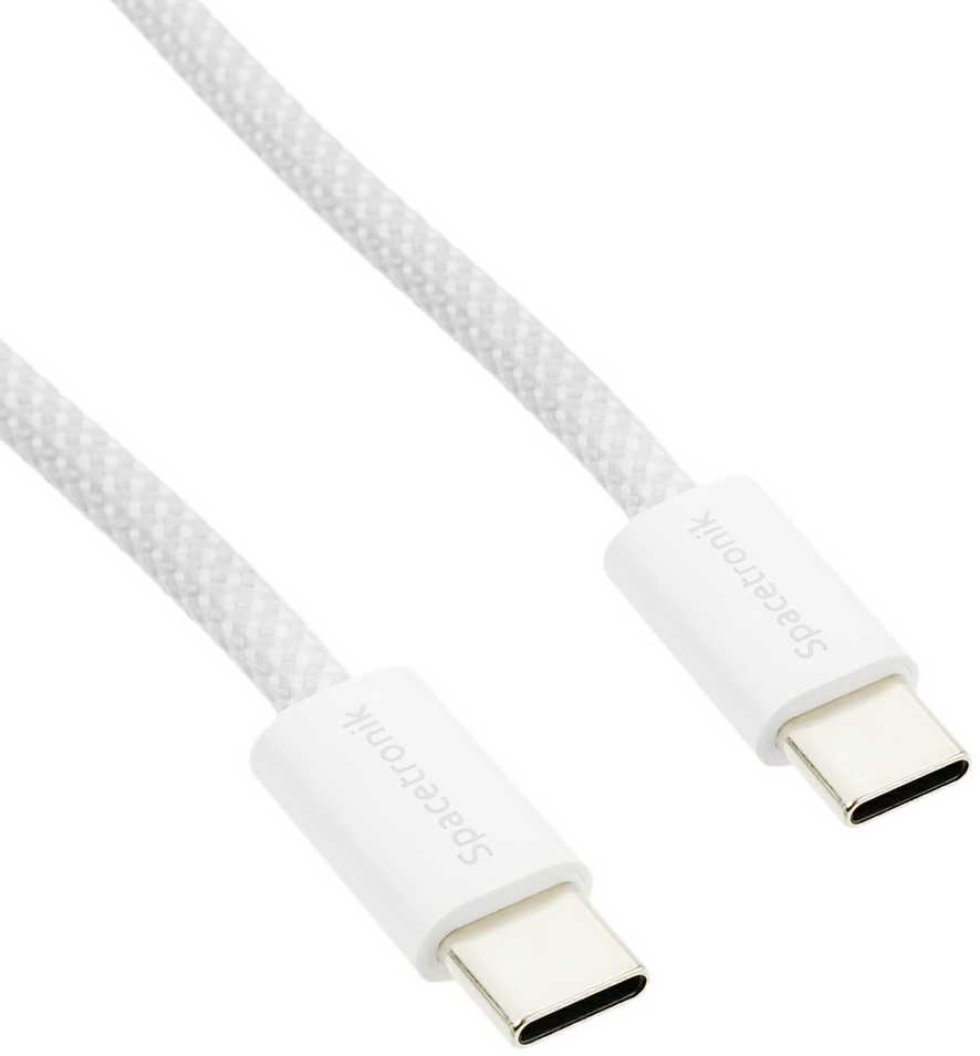 USB-C kabelis PD100 / 240W Spacetronik 3m baltas, modelis - KU03 ...
