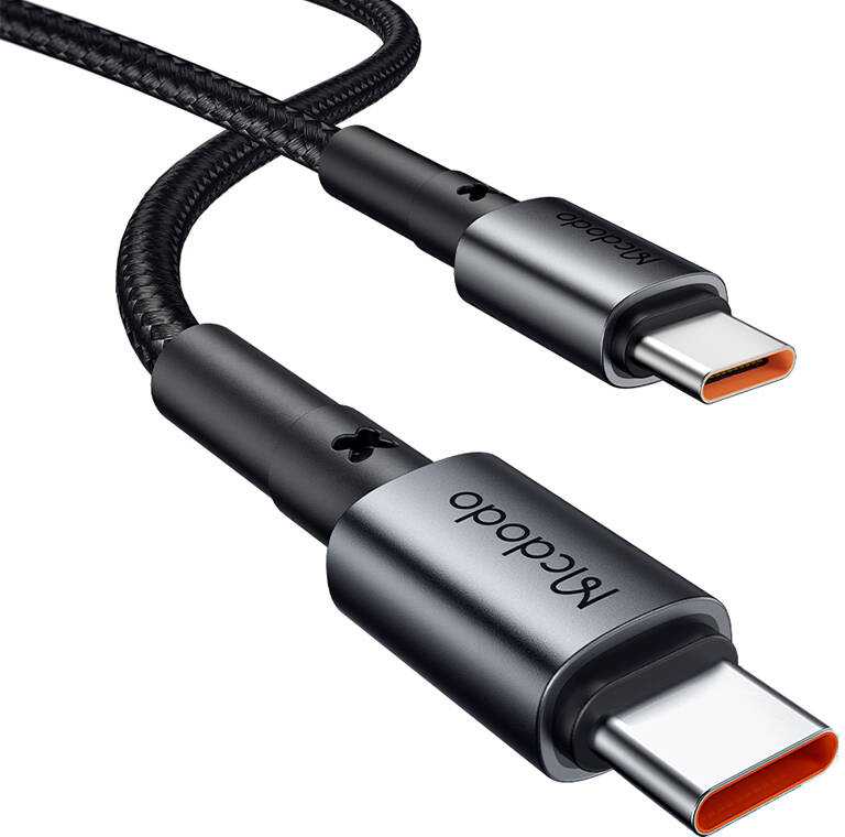 Car Charger McDodo CC-7493 65W With Mini Baltas USB-C Cable With E-mark Chip 1m 100W (juodas ...