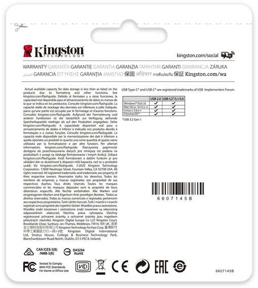 Kingston Technology DataTraveler 70 USB atmintukas 256 GB C tipo USB 3. ...