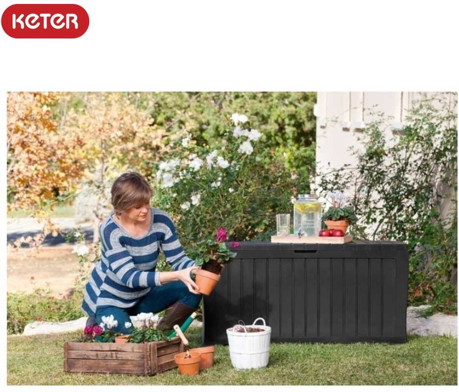 Keter Daiktadėžė MARVEL PLUS 270L - Ruda, modelis - 29202622590, žema ...