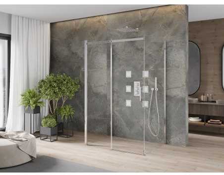 Mexen Omega 3 sienelių dušo kabina, prailginama 130 x 80 cm, skaidri ...