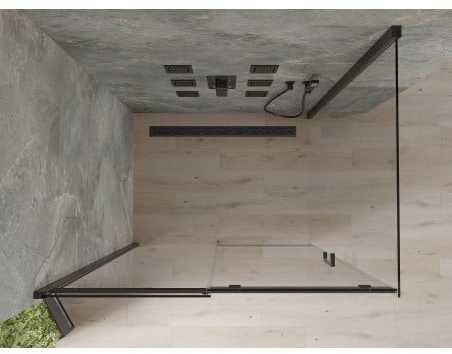 Mexen Omega prailginama dušo kabina 120 x 100 cm, skaidri, juoda - 825 ...