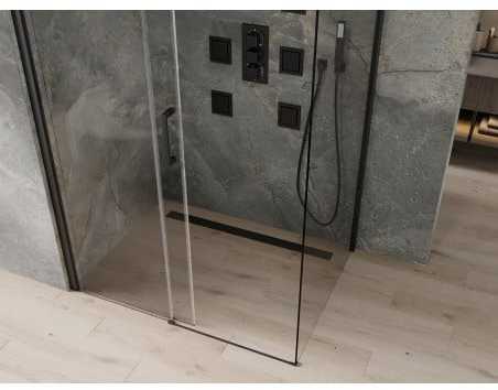 Mexen Omega prailginama dušo kabina 120 x 100 cm, skaidri, juoda - 825 ...