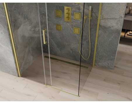 Mexen Omega prailginama dušo kabina 140 x 100 cm, skaidri, auksinė ...