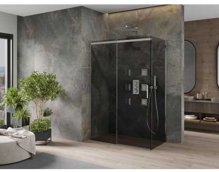 Mexen Omega prailginama dušo kabina 160 x 80 cm, grafitas, chromas ...