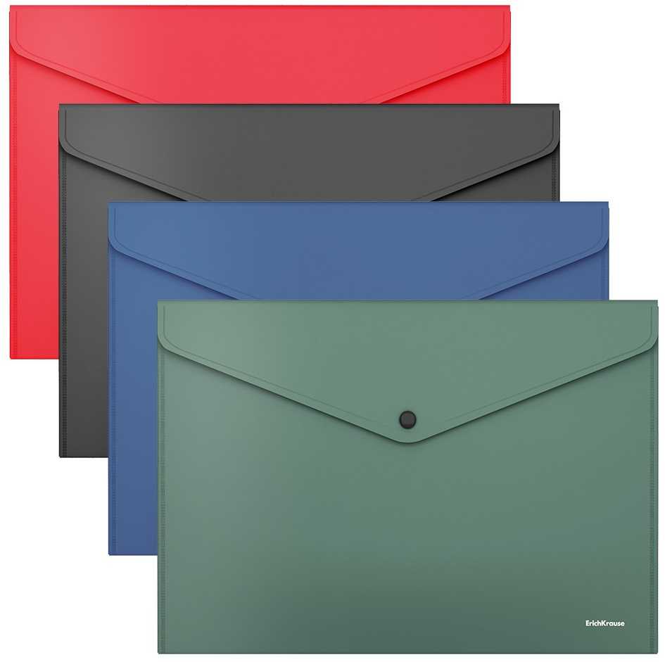 Plastikinis vokas su spaustuku FIZZY CLASSIC, ErichKrause, A4, 180mkr ...