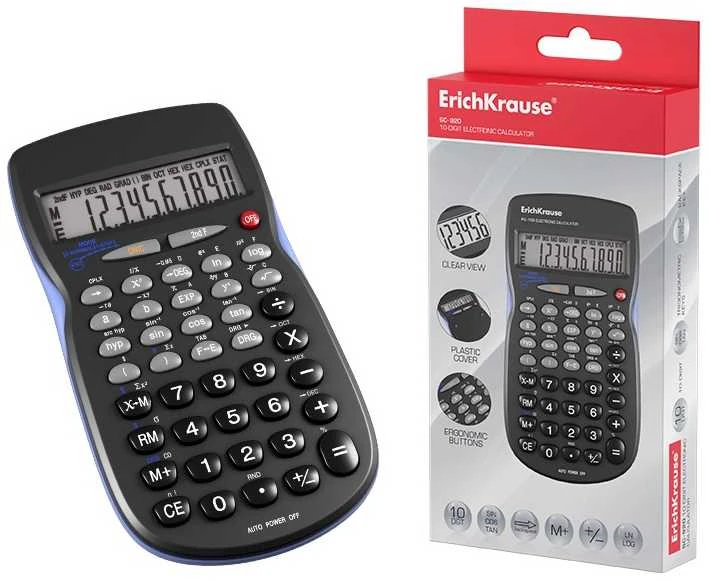 Skaičiuotuvas SC-920, ErichKrause, 56 funkcijos, 10 skaičių ekranas ...