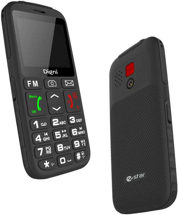 Mygtukinis telefonas eStar Digni Talk Senior 32MB Black, modelis ...