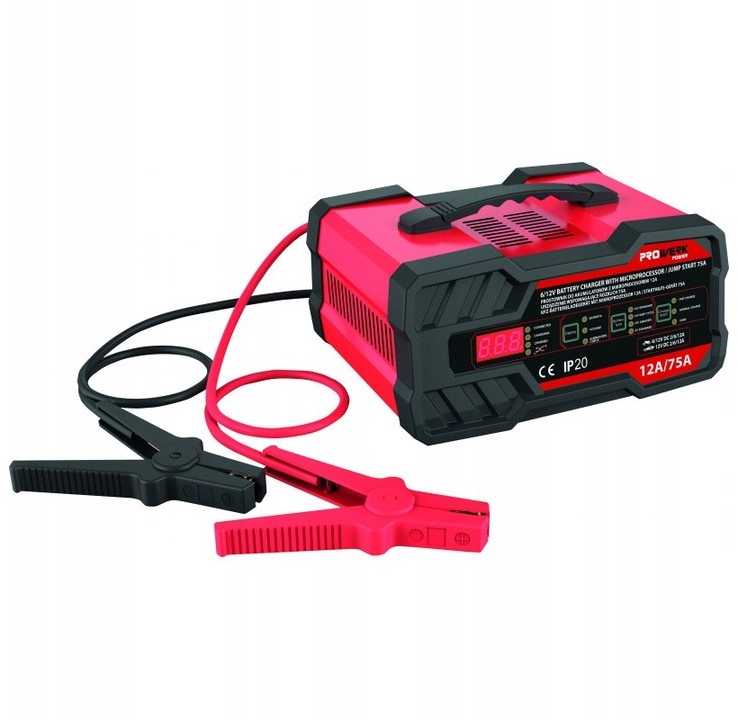 Pakrovėjas akumuliatoriui 12V-12A / JUMP START 75A, žema kaina | Varle.lt