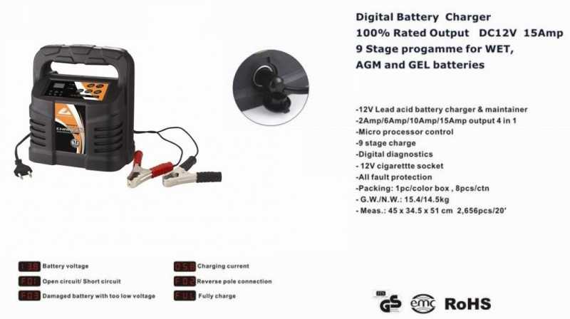 Pakrovėjas akumuliatoriui 15Amp. 12V, žema kaina | Varle.lt