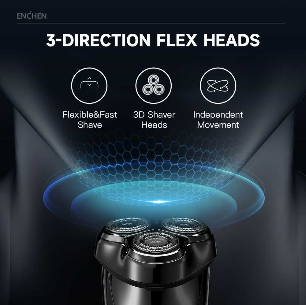 Barzdaskutė Xiaomi Enchen BlackStone 3, modelis - Blackstone-3, žema ...