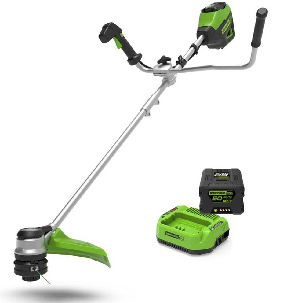 Žoliapjovė - trimeris Greenworks 60V su dviračio tipo rankenomis ...