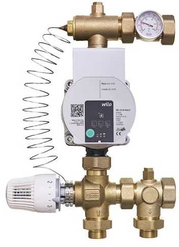 Gulvvarmeshunt Roth med 3 vejs ventil og termostatisk ventil, modelis - 17466210.218, žema kaina ...