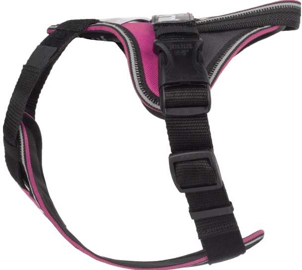 Julius-K9 K9 IDC Longwalk sele - pink-grå, XS, modelis - H682064, žema ...