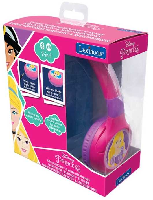 Lexibook - Disney Princess - 2 in 1 Bluetooth sulankstomos Ausinės ...