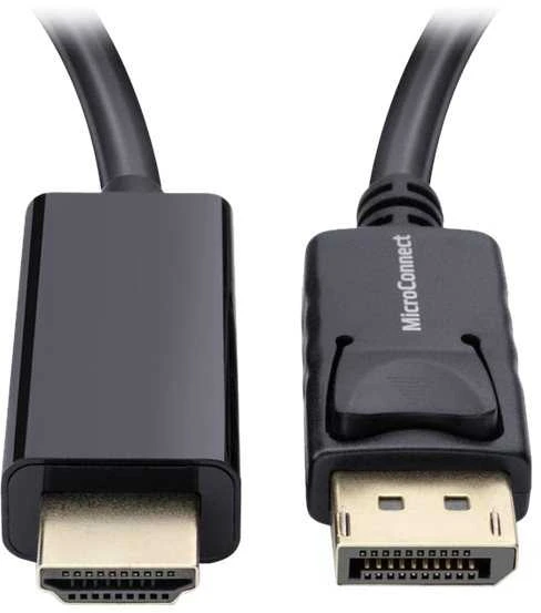 MicroConnect DisplayPort 1.2 to HDMI Cable DisplayPort Male - HDMI Male ...