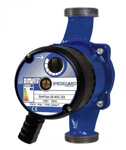 Smedegaard Pumpe simflex 25-40 180mm 230v, modelis - 3442878, žema ...