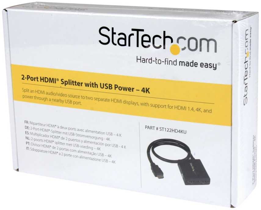 HDMI - 2 x HDMI adapteris Startech ST122HD4KU, modelis - ST122HD4KU ...