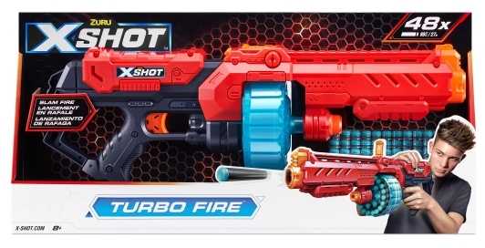 XShot X-Shot Excel Turbo Fire Foam Dart Blaster su Slam Fire, modelis ...