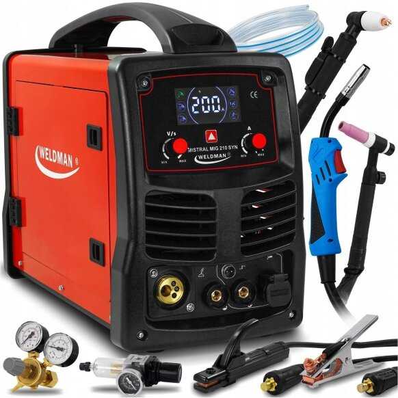 Weldman Pusautomatis 4 in 1 MISTRAL MIG 210 Synergia Mig / Tig / MMA ...