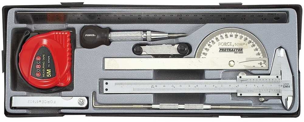 Force Matavimo įrankių rinkinys 9 dalių, žema kaina | Varle.lt