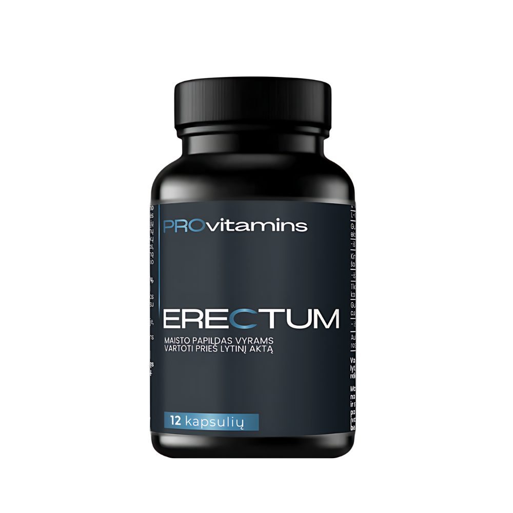 Provitamins ERECTUM Maisto papildas vyrams 12 kaps. (Prieš lytinį aktą ...