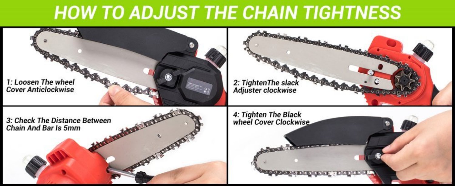 Grandininis pjūklas Grandininis genėjimo pjūklas EcoCut E8 BERIMAX akumuliatorinis, 8", žema ...