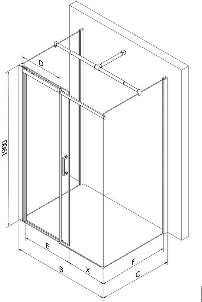 3-ijų sienelių dušo kabina Mexen Omega, Chrome, 130 x 100 cm, žema ...
